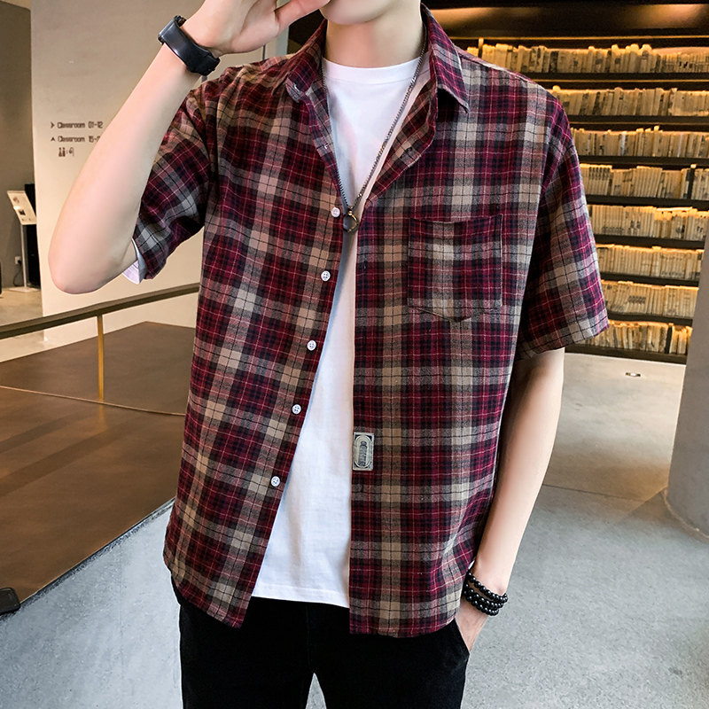 Branded Herenkleding Plaid Shirt Lente Zomer Manne... – Grandado