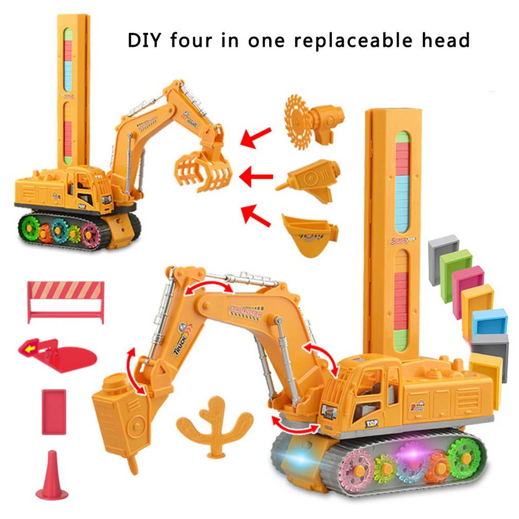 Toy Car 2153A Domino Engineering Car With Light An... – Grandado