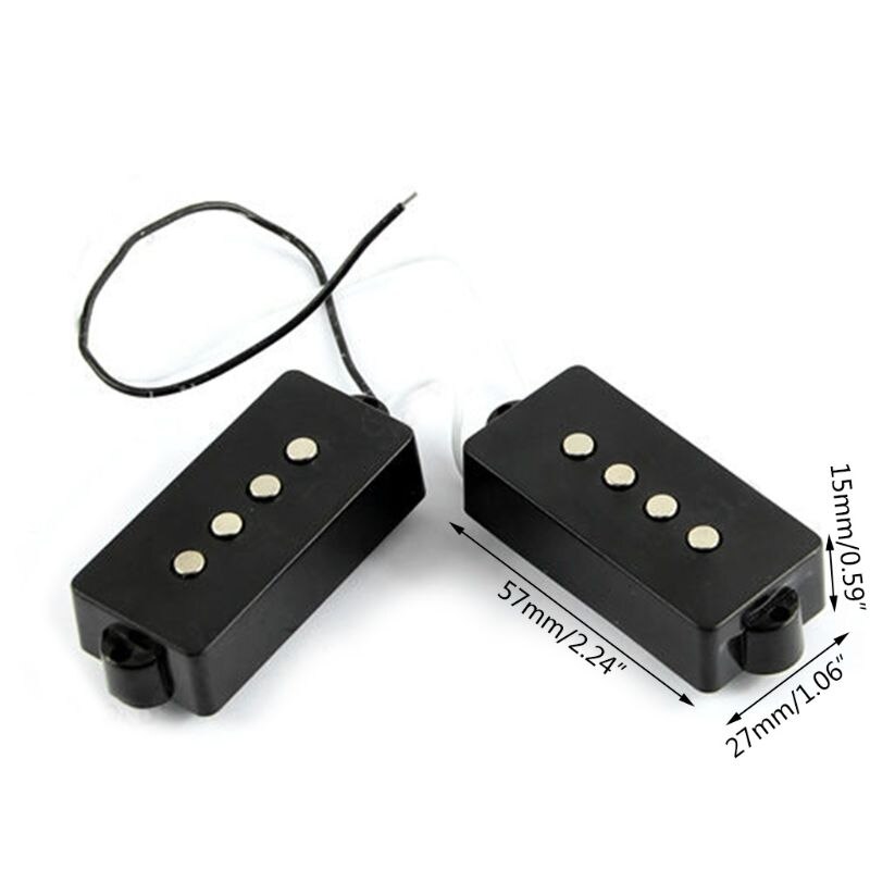 Black 4 String Noiseless Pickup Set For Precision ... – Grandado