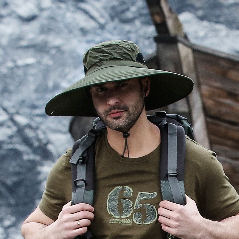Large Brim Bucket Hat Man Cowboy Hat Quick-Drying ... – Grandado