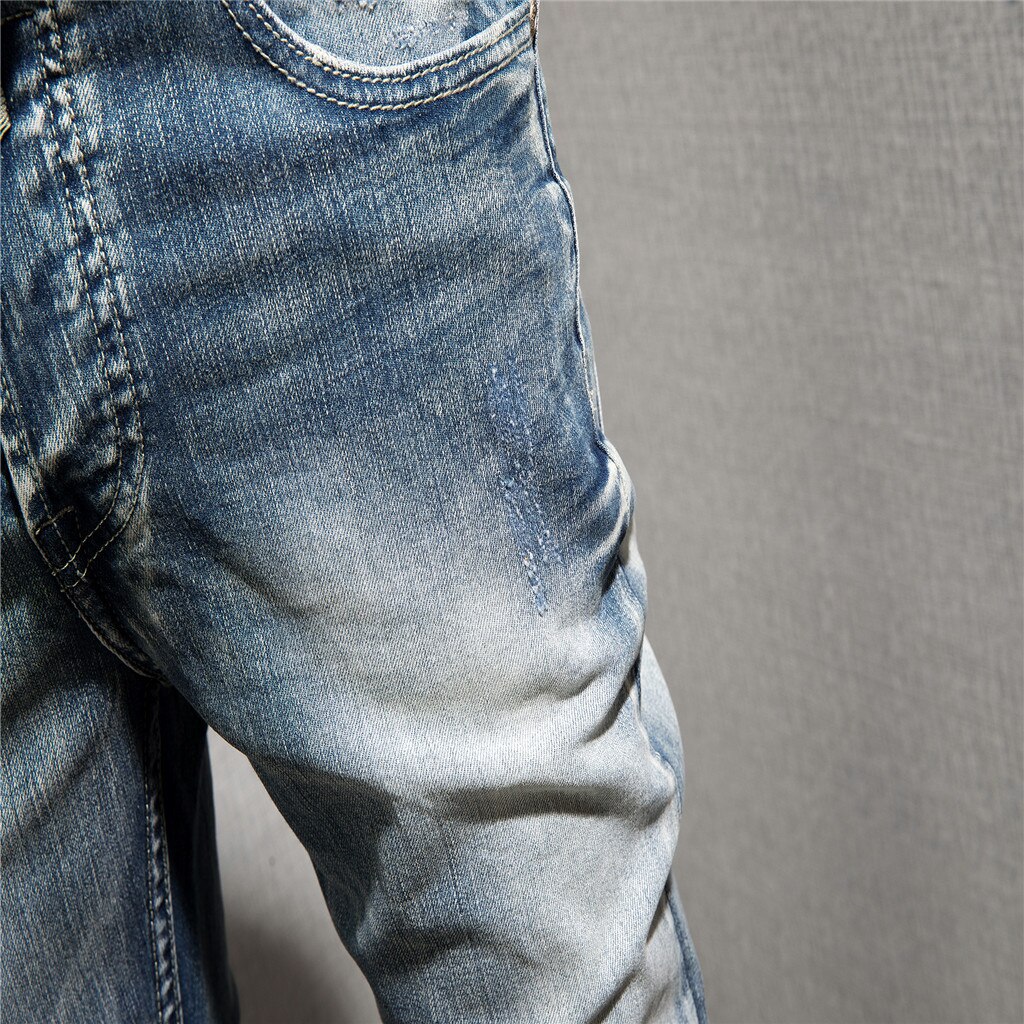 ripped jeans for mens Skinny Jeans Distressed Slim... – Grandado