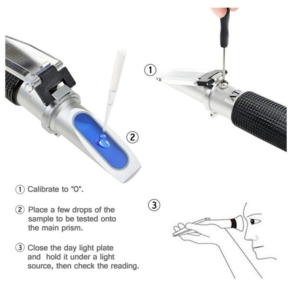 Portable 2 in 1 Salinity Brix Refractometer,, Suga... – Vicedeal