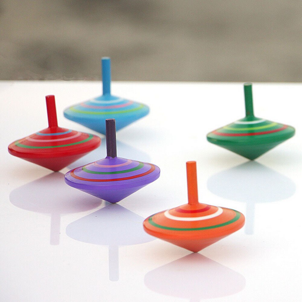Wooden Spinning Top Colorful Fidget Spinner Classi... – Grandado