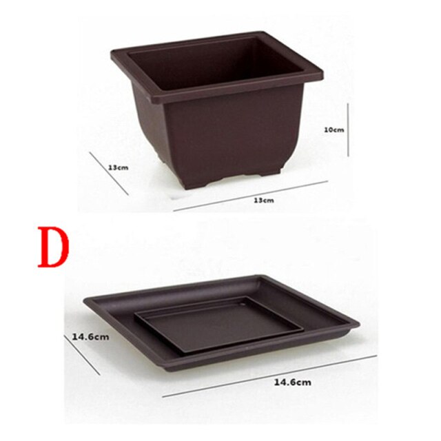 Flower Pot Square Nursery Planter Basin W/ Tray Ki... – Grandado