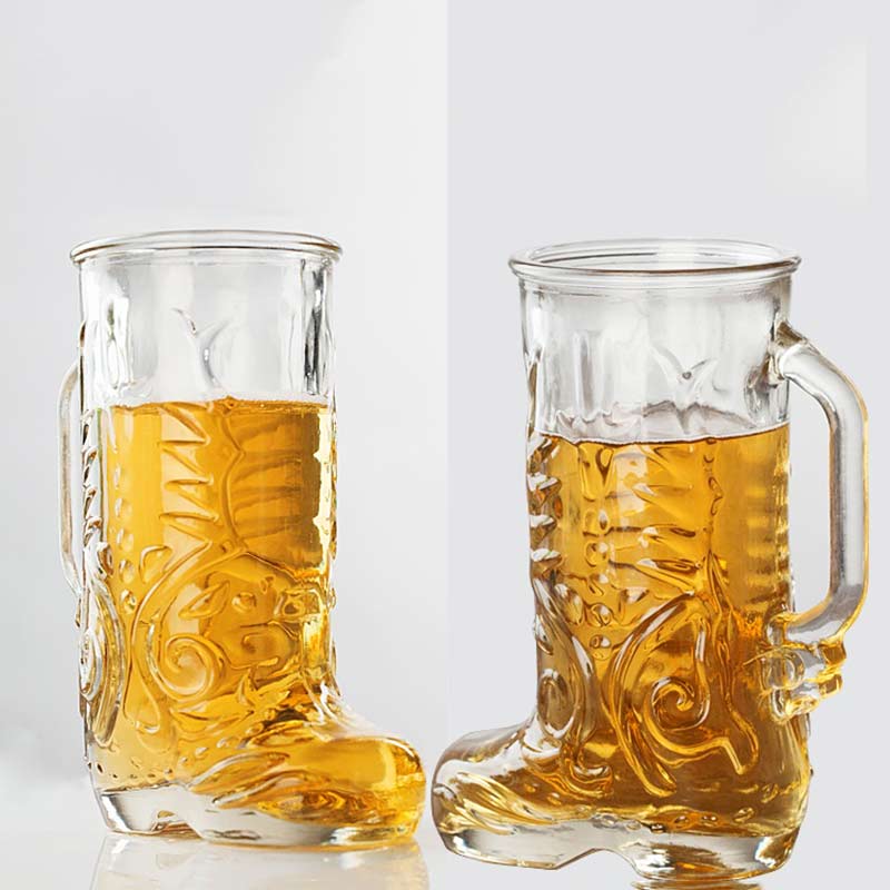600ml Boot Shape Beer Glasses Transparent Glass Cu... – Grandado