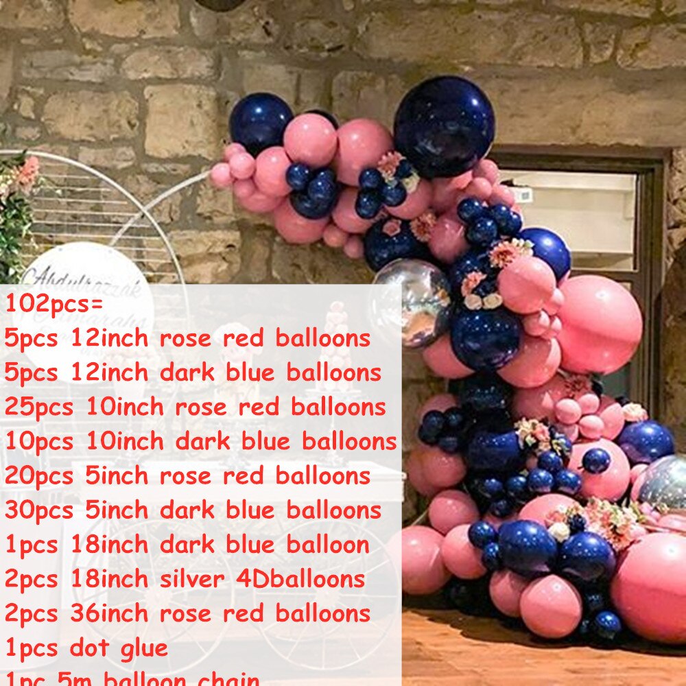 Royal Blue Garland Arch Balloon Kit Confetti Latex... – Grandado