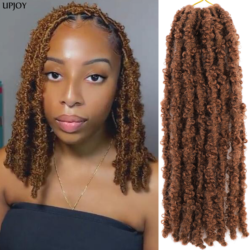 14 12 inch Butterfly Faux Locs Crochet Hair Braids... – Grandado