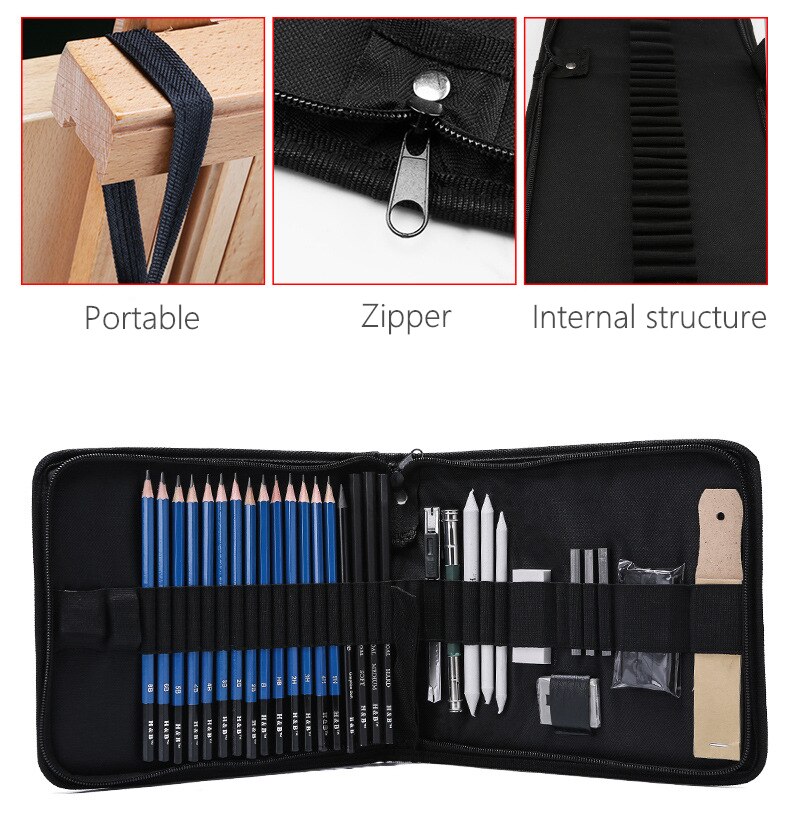 HB-TZ58 32 pcs Drawing and Sketching Pencil Art Se... – Grandado