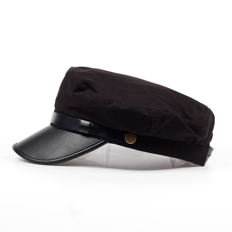 unisex black flat navy hat cap women men berets st... – Grandado