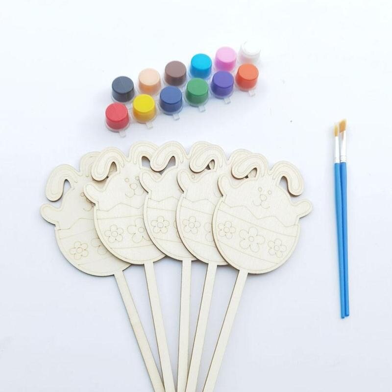 Diy Handmade Painted Easter Toys Set Wooden Decora... – Vicedeal