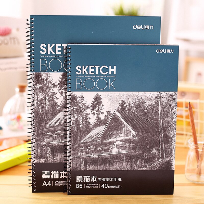 Deli Art Supplies Artists Sketch Books A4 B5 110g ... – Grandado