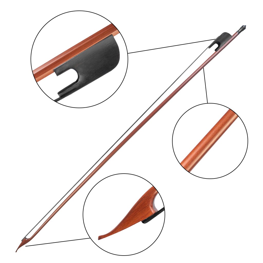 NAOMI Classical Baroque Style Brazilwood Bow 4/4 V... – Vicedeal