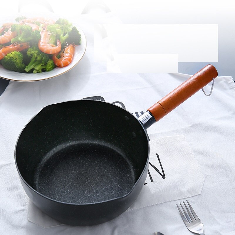 Svart aluminium snö mini non-stick soppa kokgryta ... – Grandado