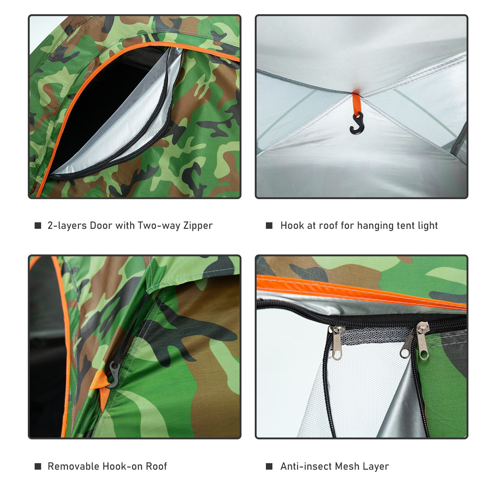2 People Camping Tent Pop Up Folding Tents Outdoor... – Grandado