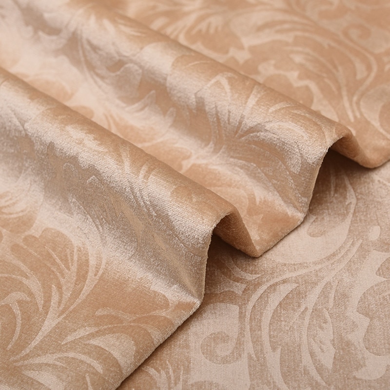 Wide 57" Embossed Velour Gold Velvet Upholstery So... – Grandado