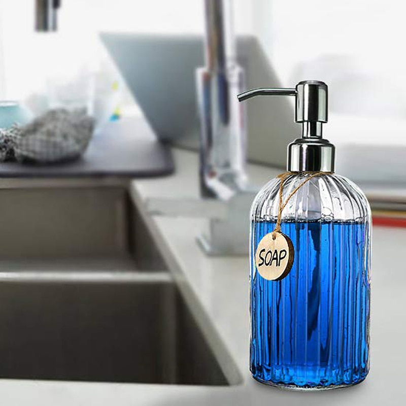 Glass Soap Dispenser with Rust Proof Stainless Ste... – Vicedeal