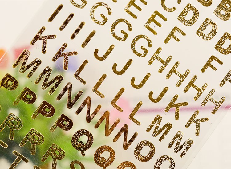 3 Sheets/Lot Goud En Zilver Digitale Letters Numme... – Grandado