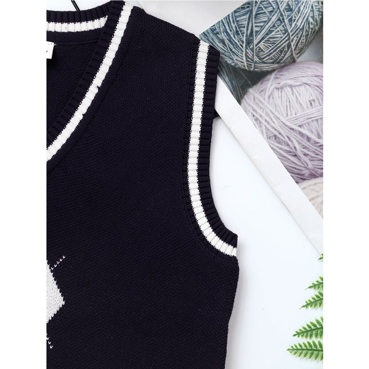 Kids Knitted Vest Sweater British Style Student Sc... – Grandado