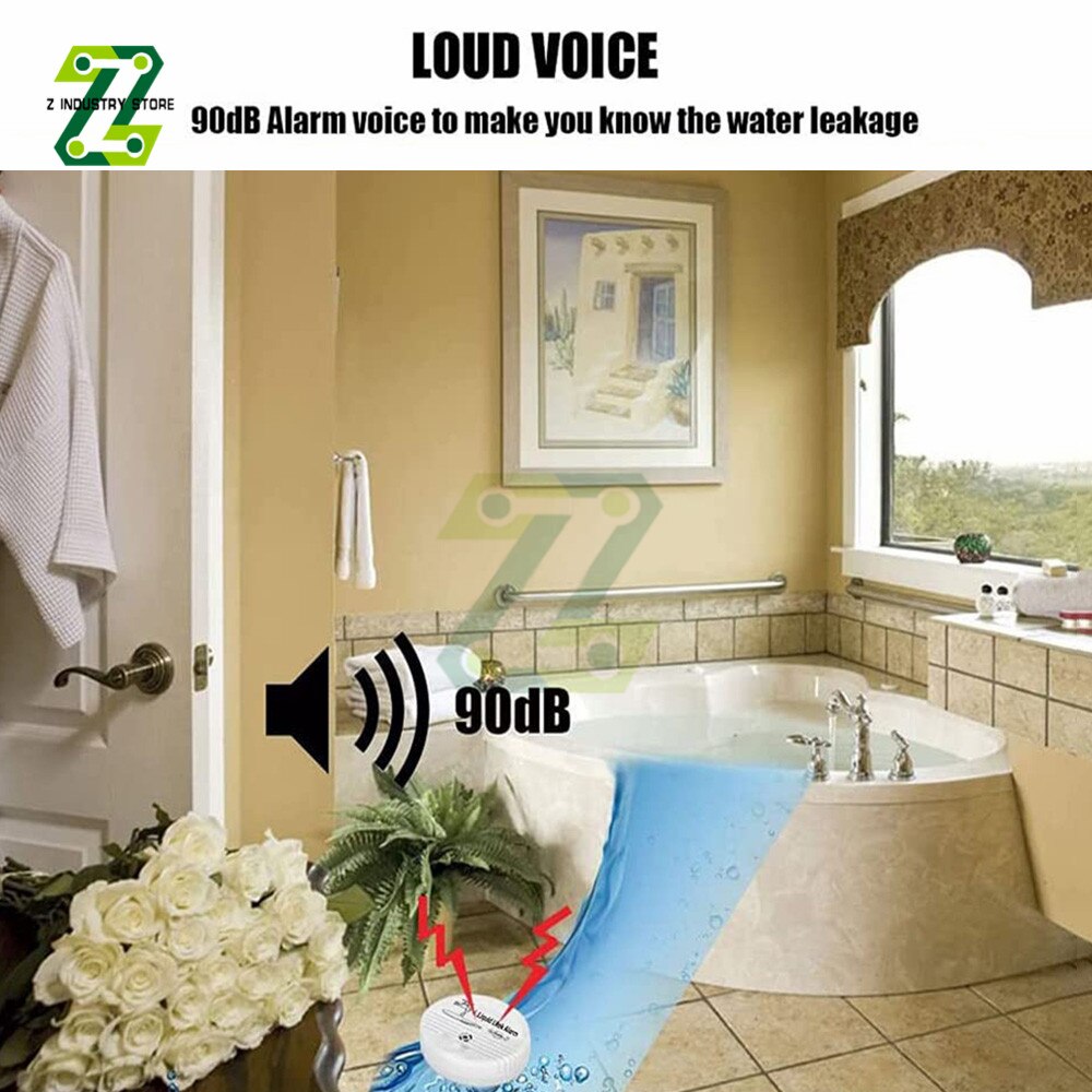 Water Leak Detector Alarm 85dB Voice Alert Wireles... – Vicedeal