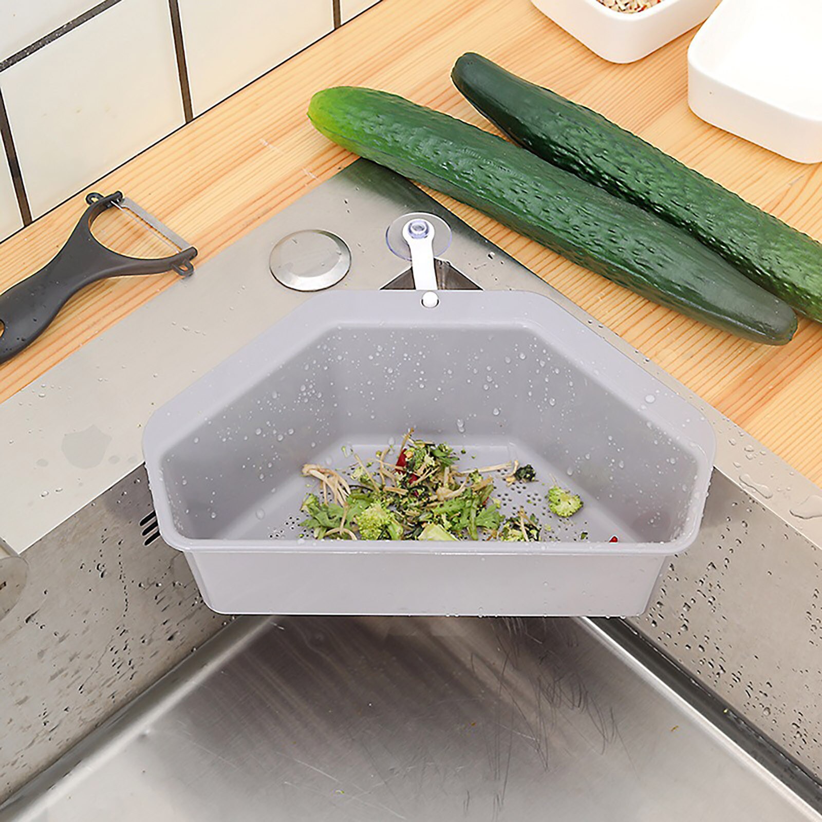 Colador Triangular para fregadero de cocina, cesta... – Grandado