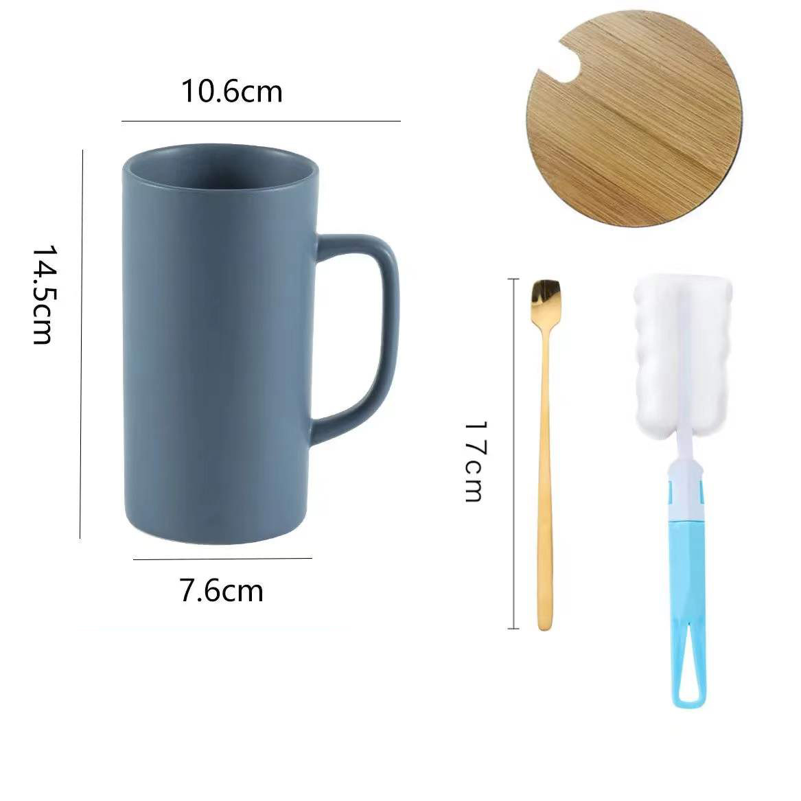 Luxe Vier Stuk Paar Melk Beker Met Deksel En Lepel... – Grandado