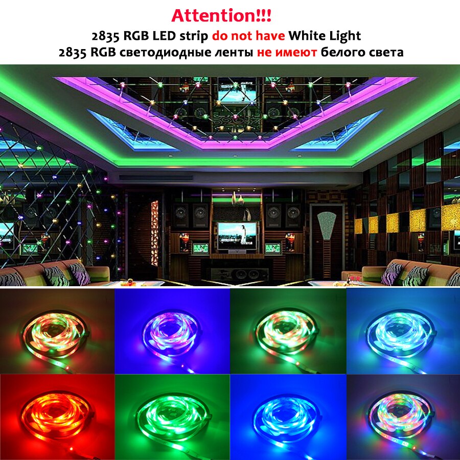 RGB LED Strip Light SMD 2835 5M Waterproof RGB Tap... – Grandado