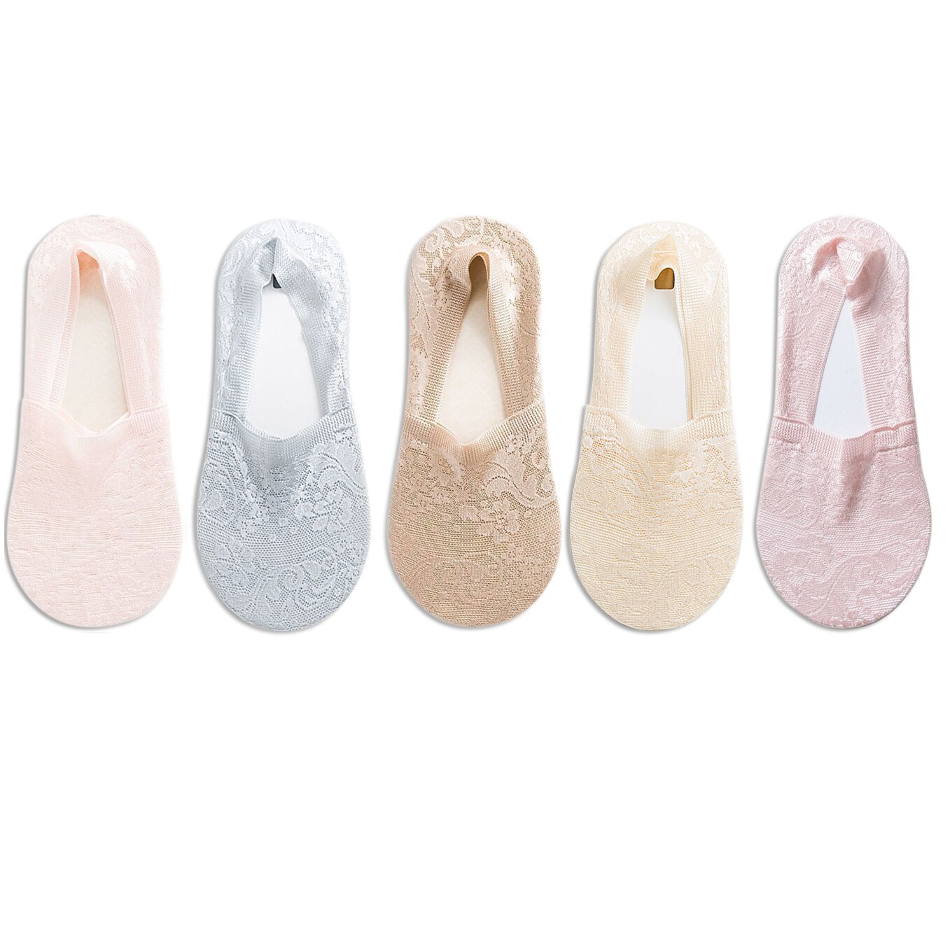 5 Pairs Women Girls Summer Socks Style Lace Flower... – Grandado