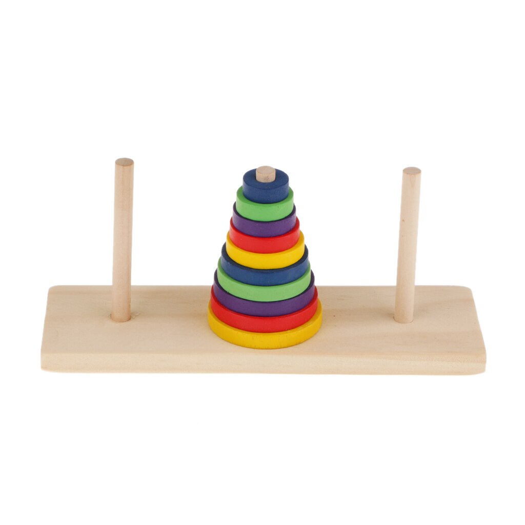 Braided Rope Bundt Pan Wooden Tower Of Hanoi Puzzle - 10 Rings Brain ...