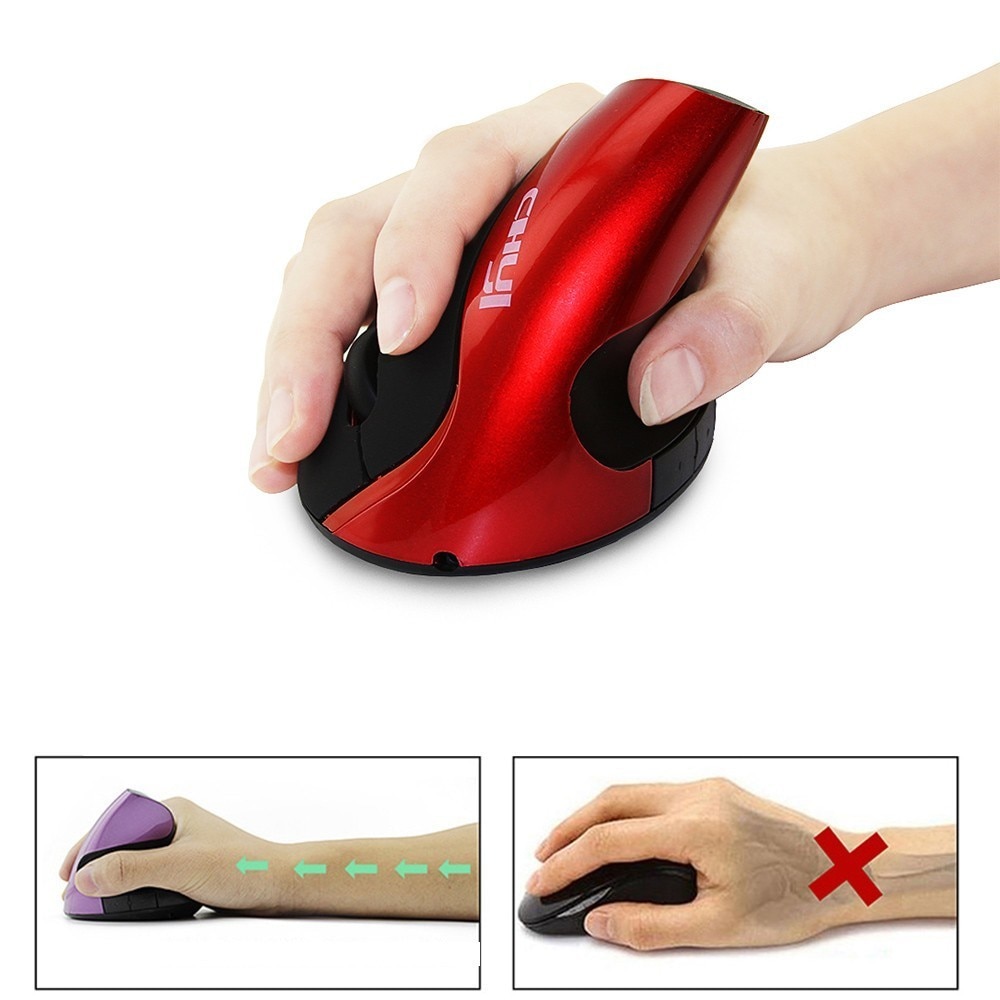 Chuyi Draadloze Muis Oplaadbare Verticale Ergonomi... – Vicedeal