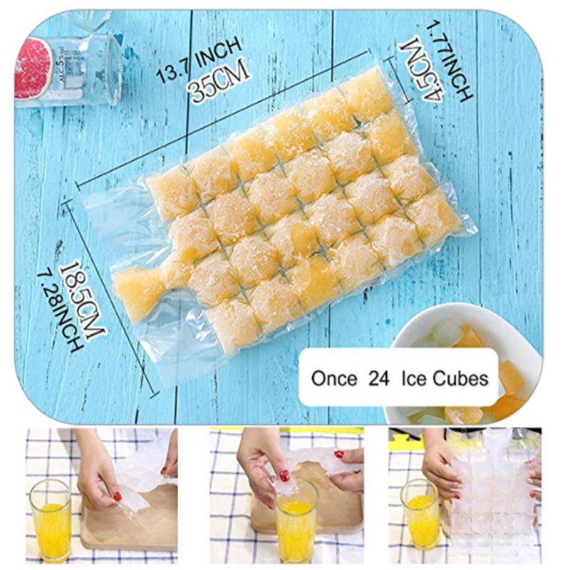 10Pcs Ice Cube Bags Disposable Stackable Self-Seal... – Vicedeal