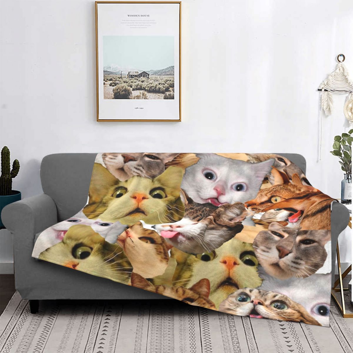 Kat Dekens Fleece Print Leuke Grappige Slimme Mult... – Grandado