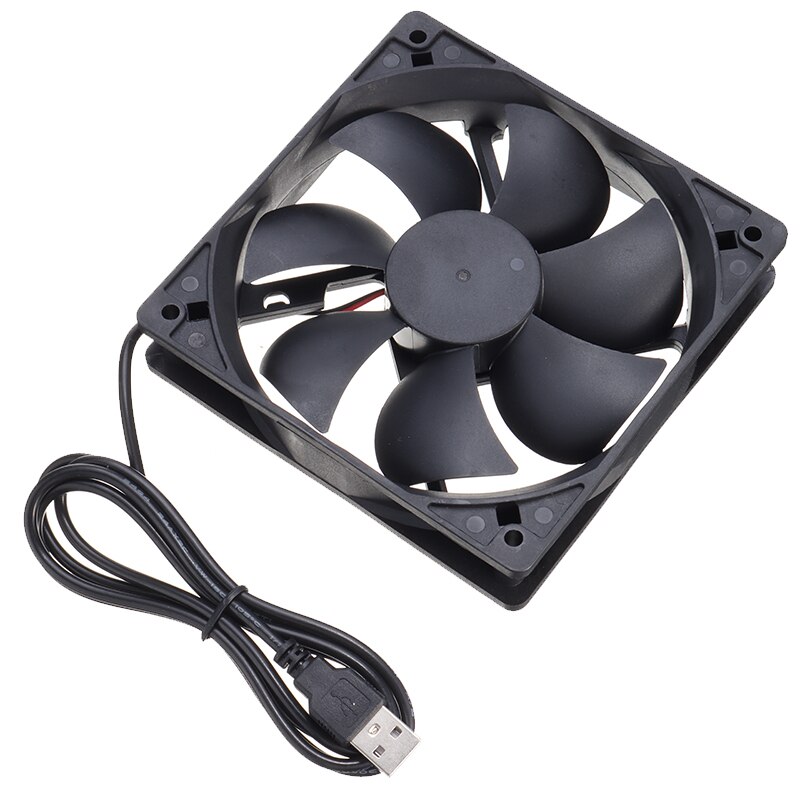 2Pcs Black Mini USB Cooling Fan Durable Silent Air... – Vicedeal