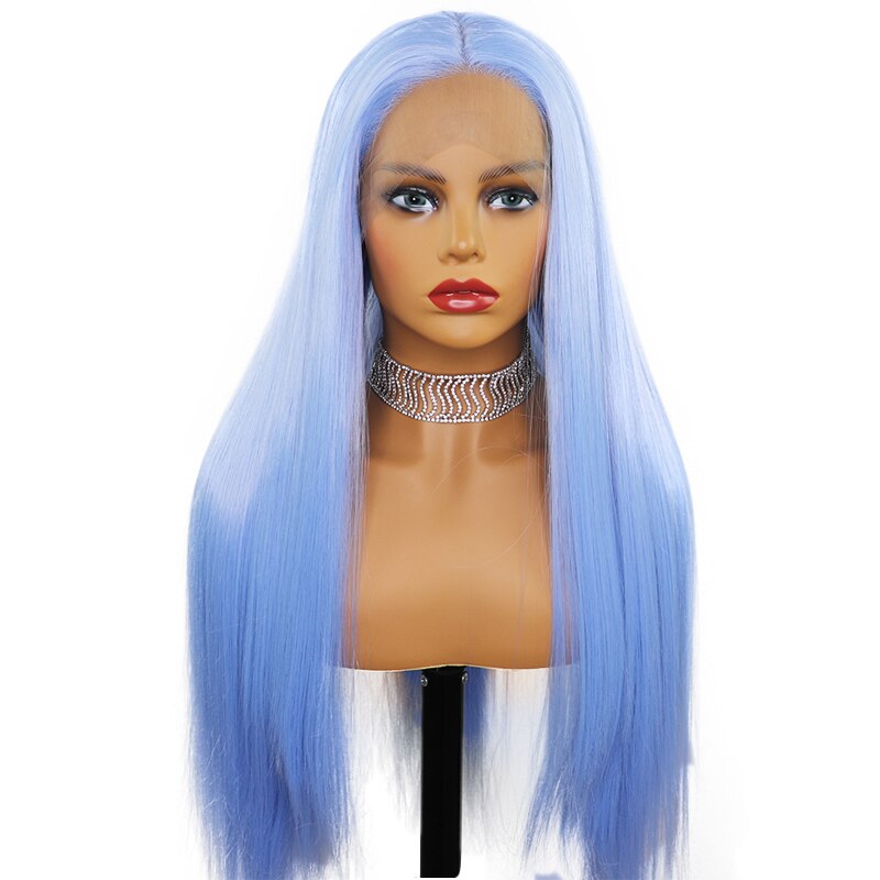 YYsoo Long Blue Lace Front Wig with Natural Hairli... – Grandado