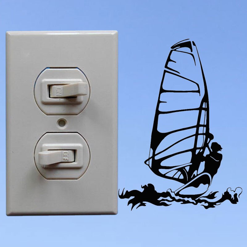 YJZT Windsurfing Extreme Sports Surfer Stickers Mu... – Grandado