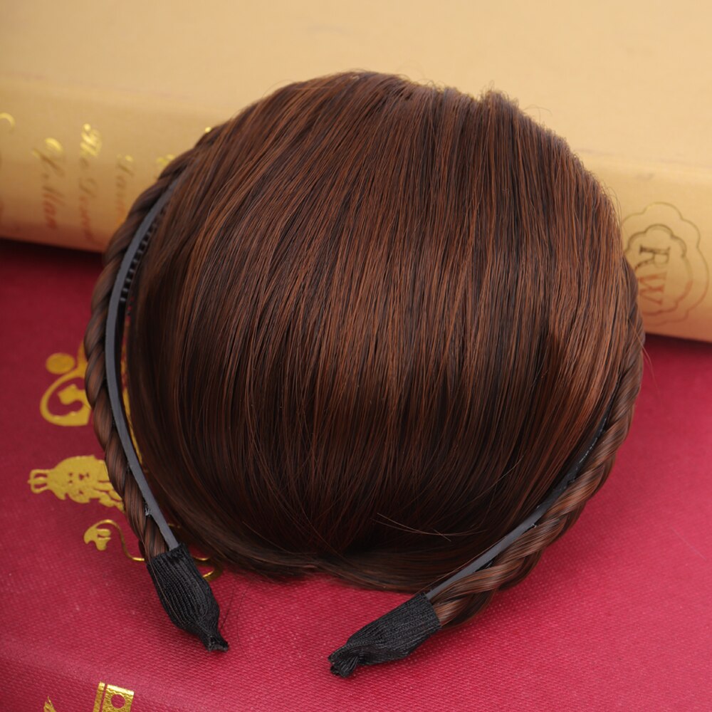 LIANGMO Synthetic Hair Neat Fringe With Braids Hea... – Grandado