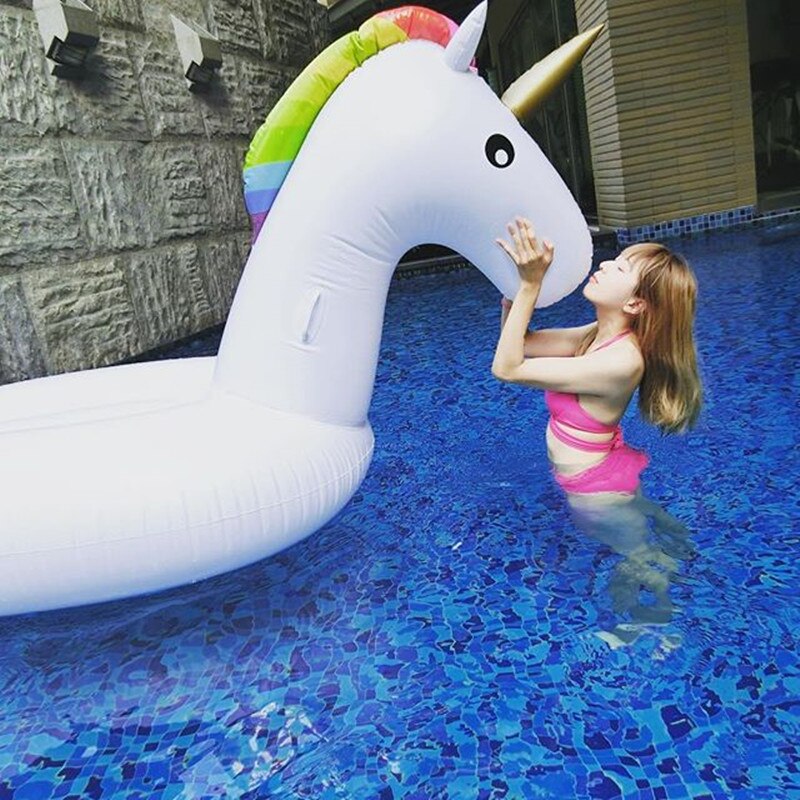 Popular White Pony Colorful Inflatable Unicorn Flo... – Grandado
