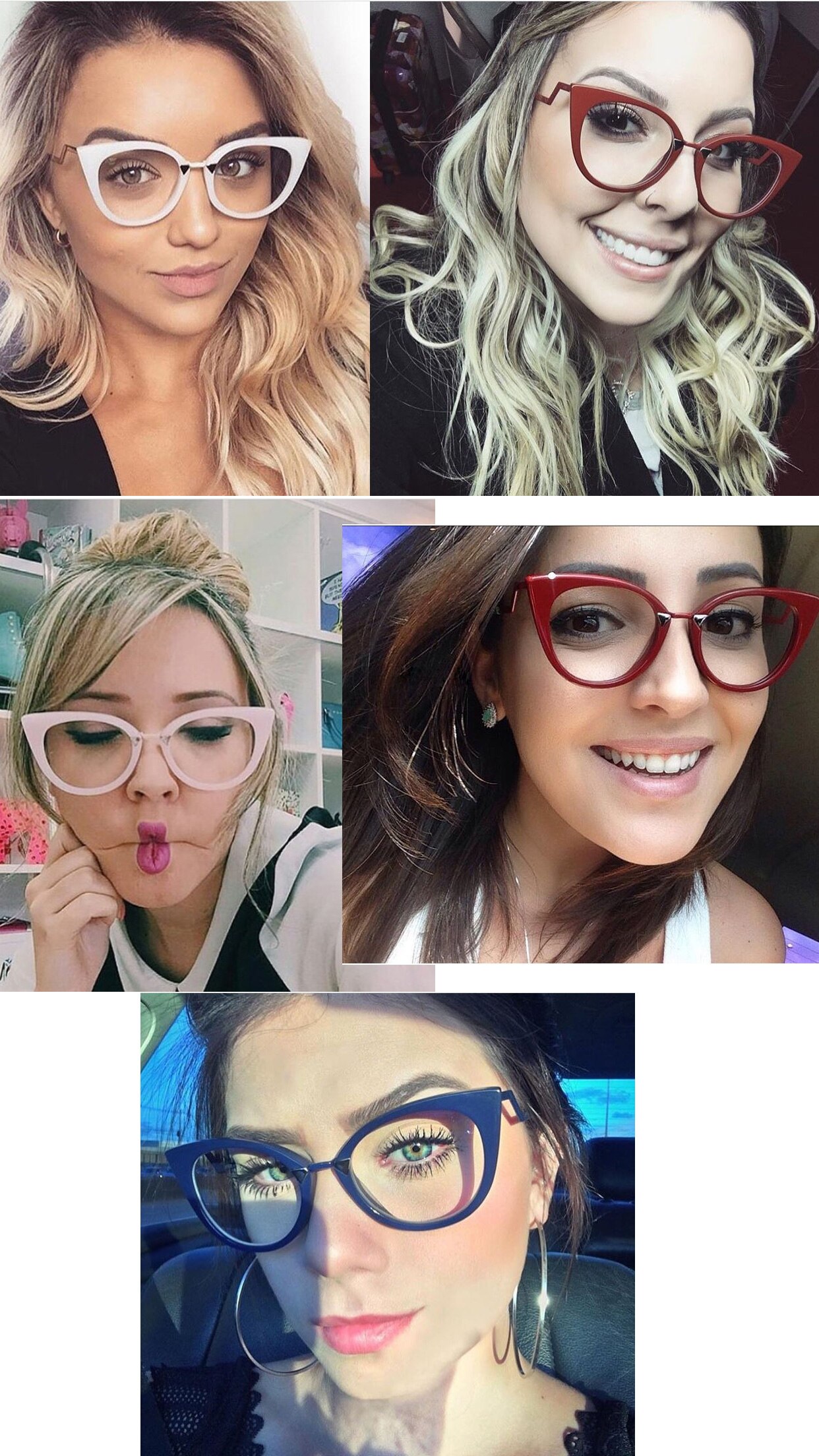 45045 Brand Optical Lady Cat Eye Glasses Frames Fo... – Grandado