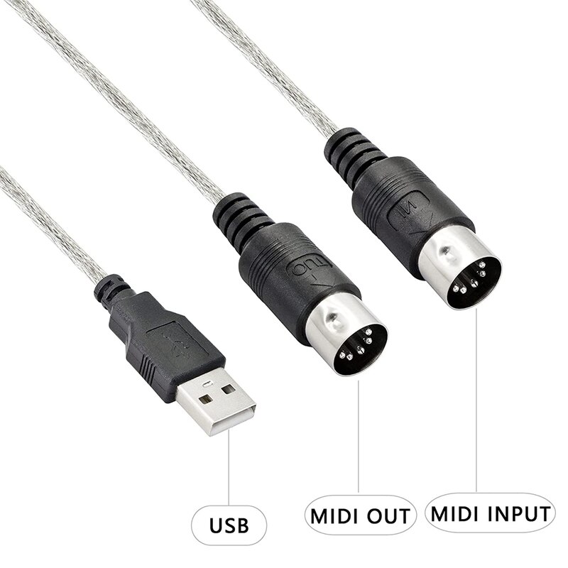 USB MIDI Cable Adapter, USB Type A Male To MIDI Di... – Vicedeal