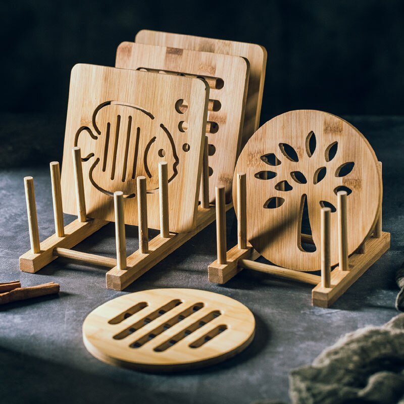 Bamboo Wooden Drainage Dish Rack Kitchen Storage P... – Vicedeal