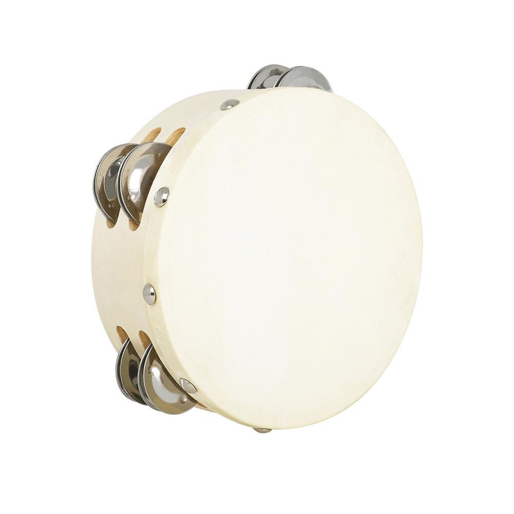 6 pulgadas doble pandereta redondo Timbrel tambor ... – Grandado