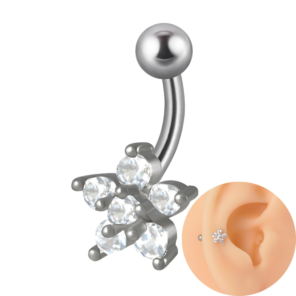 1PC G23 Titan Gebogene Rook Daith Piercing Innenge... – Grandado