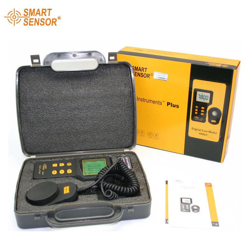 Photometer Illuminometer AR823 + Digital hell Lux Meter Tester 1-200 ...