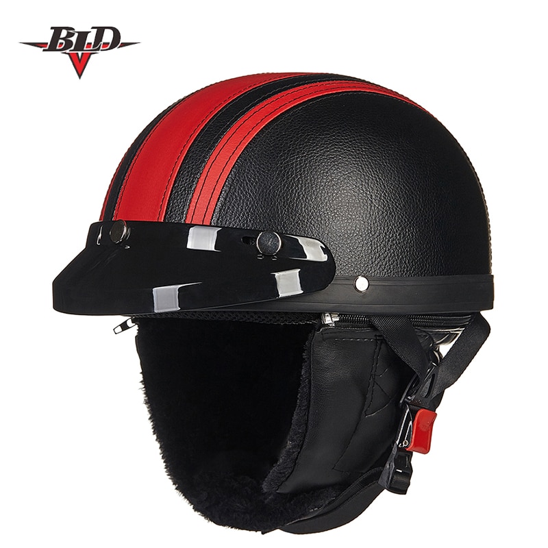 Brand Vintage Motorhelm Open Gezicht Retro Half He... – Vicedeal