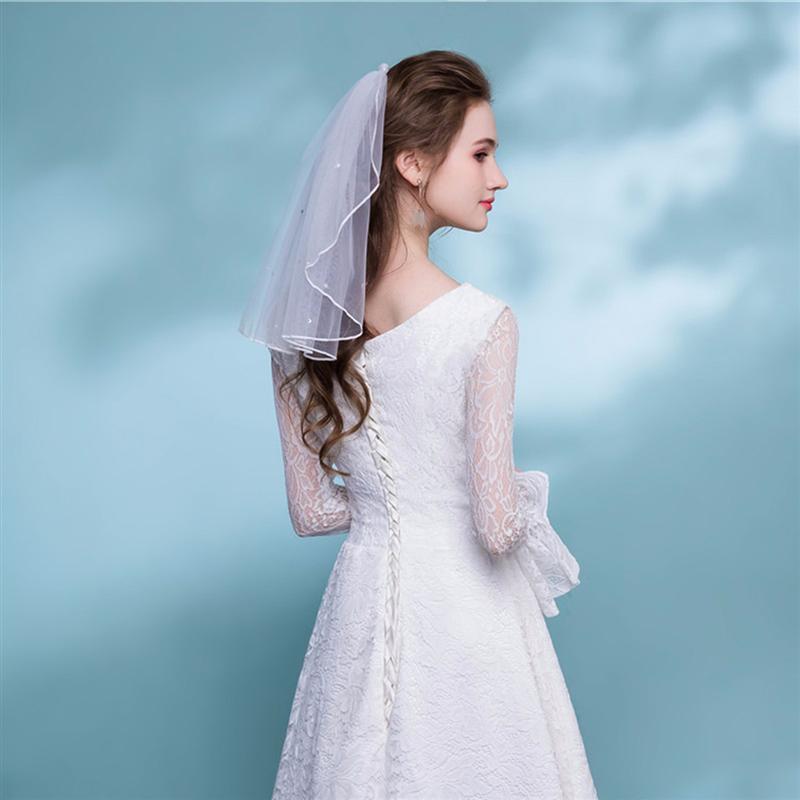 Frauen Kurze Tüll Braut Schleier Hochzeit Schleier... – Vicedeal