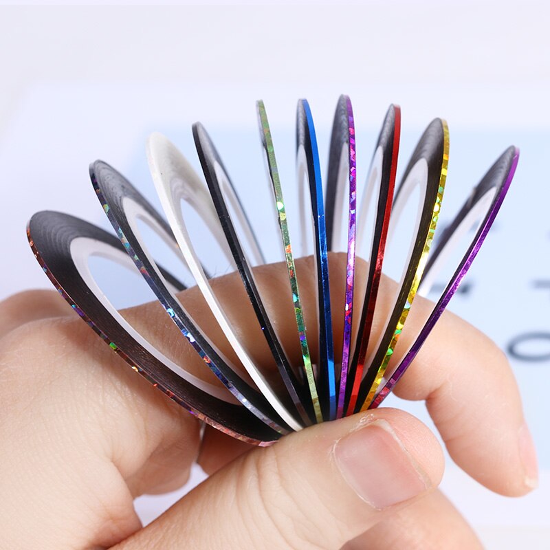 Matte Glitter Rainbow Nail Striping Tape Line Mult... – Grandado