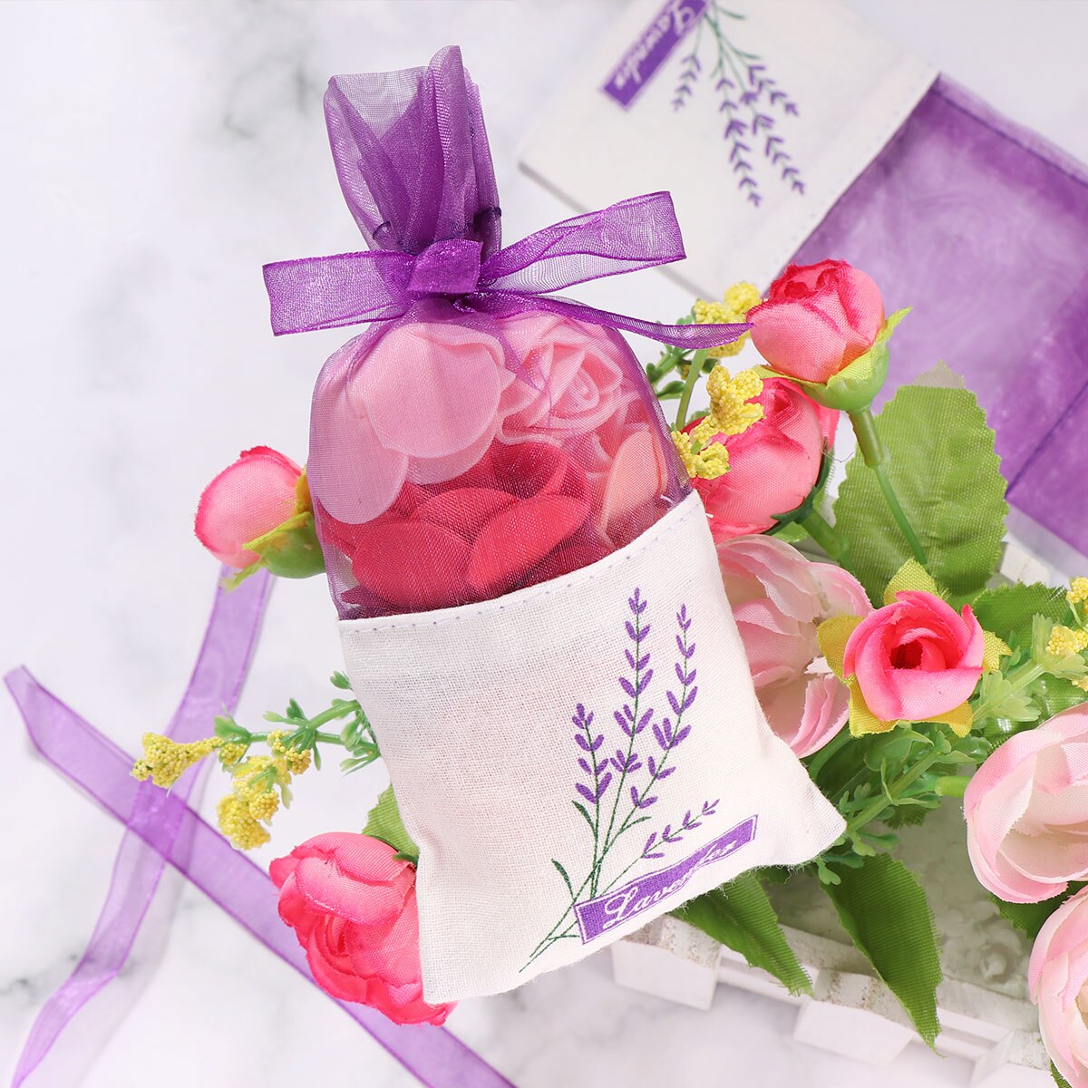 30PCS Empty Sachet Bags Organza Cotton Cloth Flowe... – Grandado