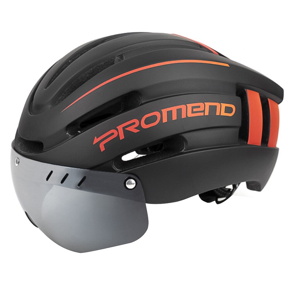 Promend Fiets Helm Integraal-Gegoten Led Licht Opl... – Grandado