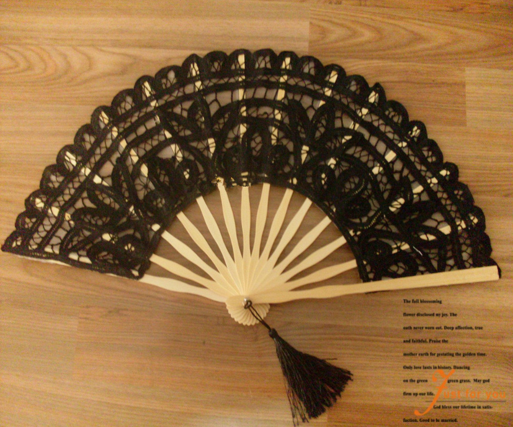 7 colors vintage style handmade folding fan batten... – Grandado