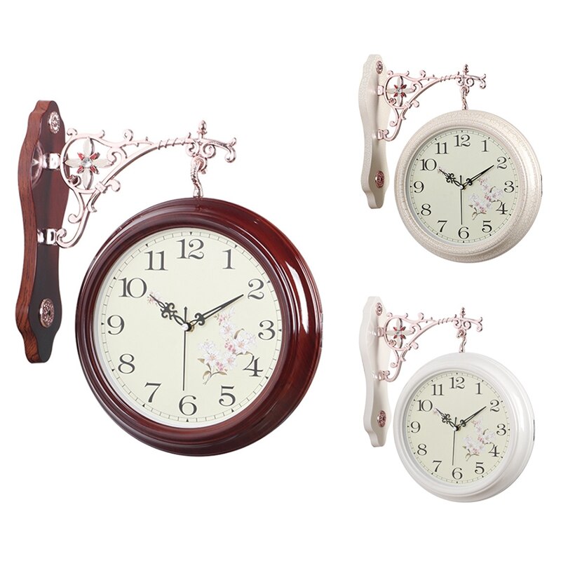 Double Face Wall Clock Room Decor Vintage Wall Wat... – Grandado