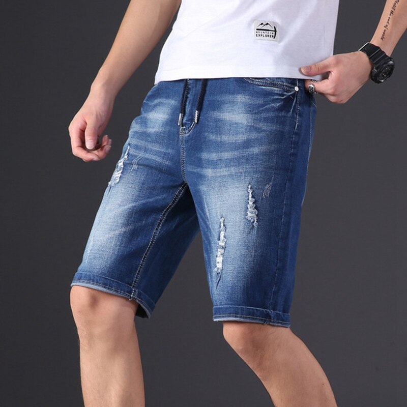 Zomer Denim Shorts Mannen Losse Mannen Trend Gat B... – Grandado